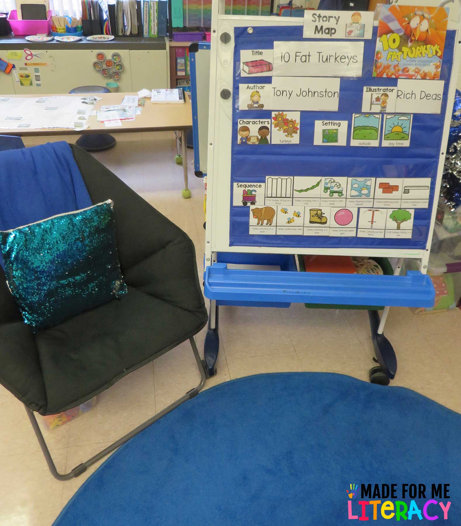 Storage solutions for Made For Me Literacy in an ABA Based Autism Classroom