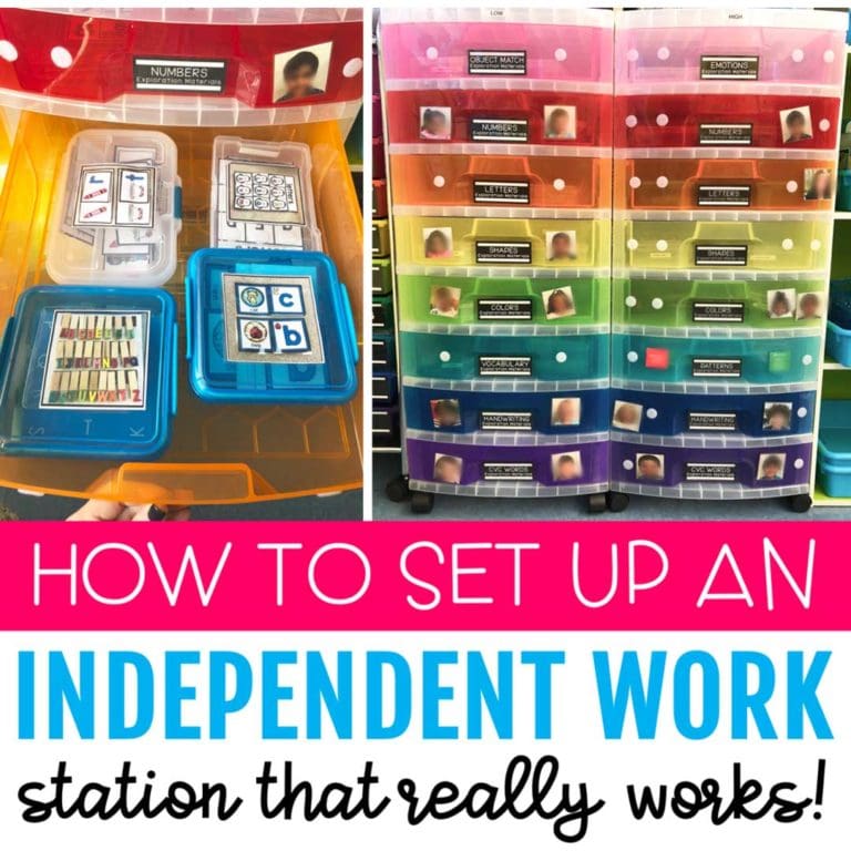 Task Box Independent Work Station