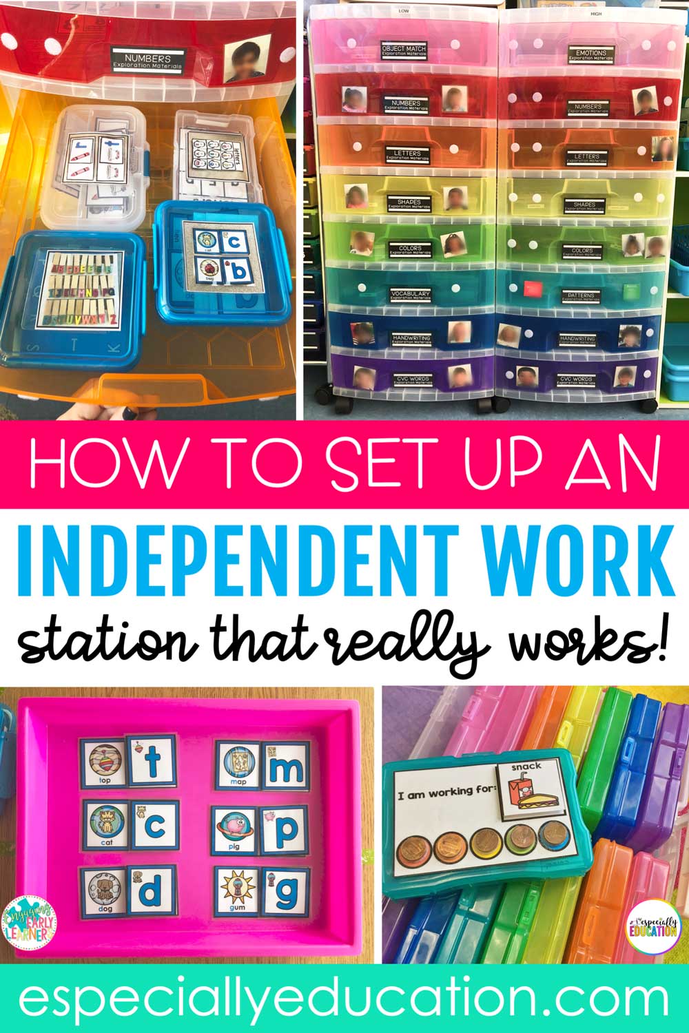 Task Box Independent Work Station