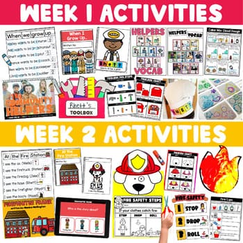 Community Helpers Unit For K-1st Grade Special Education