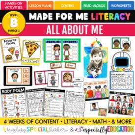 Made For Me Literacy Lesson Plans Level B Bundle 2 Unit 08 “All About Me”