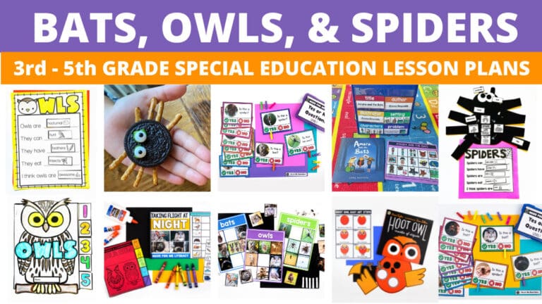 Special Education Lesson Plans for the Entire Month of October