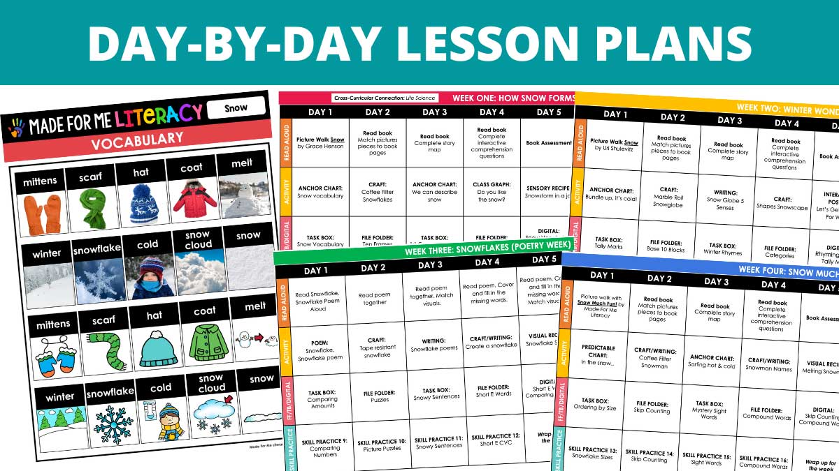 Special Education Lesson Plans for the Entire Month of December