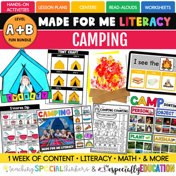 Explore nature with camping literacy activities!